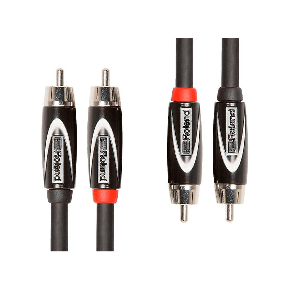 Roland Black Series Interconnect Dual cable—RCA connectors, 10ft / 3m - RCC-10-2R2R