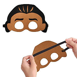 NF 11pcs Tropical Felt Mask, Hawaiian Theme Party Supplies, Boy and Girl Birthday Party Dress Up Blindfold