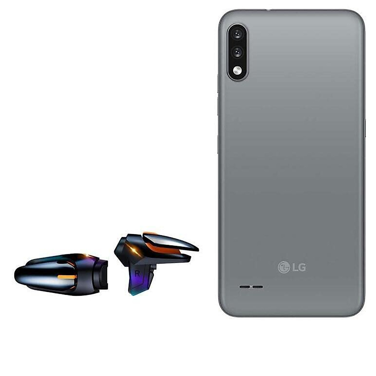 BoxWave Gaming Gear Compatible With LG K22 - Touchscreen QuickTrigger Auto, Trigger Buttons Autofire Gaming Mobile FPS - Jet Black