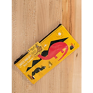 Blue Q Pencil Case ~ Who's Awesome? You're Awesome! (Dinosaur with Dimples). Hefty Zipper, Easy-to-Rinse-Clean, 95% Recycled Material. Store Makeup, Chargers, Coupons, Pencils. 4.25"h x 8.5"w