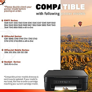 COCCINK 62XL Ink Cartridge Replacement for HP Ink 62 XL for Envy 5660 7645 7640 5642 5643 5640 OfficeJet 250 5740 200 5746 5745 Mobile 200 250 Printer Ink High Yield Combo Pack (2 Black)