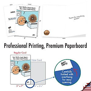 NobleWorks Humorous Thank You Dr, Physician, Dr. Paper Card (Doctor) with 5 x 7 Inch Envelope (1 Card) Everything Bagel C2440TYG