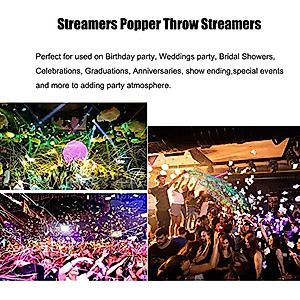 10Pcs Colorful Hand Throw Streamers Party Streamers Poppers No Mess Confetti Crackers Poppers for Birthday Wedding Party New Years Shows Celebrations Festival
