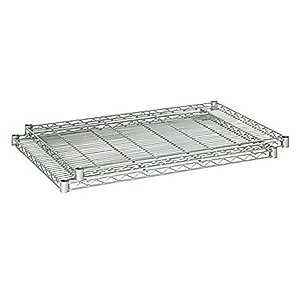 Safco Products 5290GR Industrial Wire Shelving Extra Shelf Pack 36" W x 24" D (Starter and Add-On Units Sold Separately), (Qty. 2), Metallic Gray