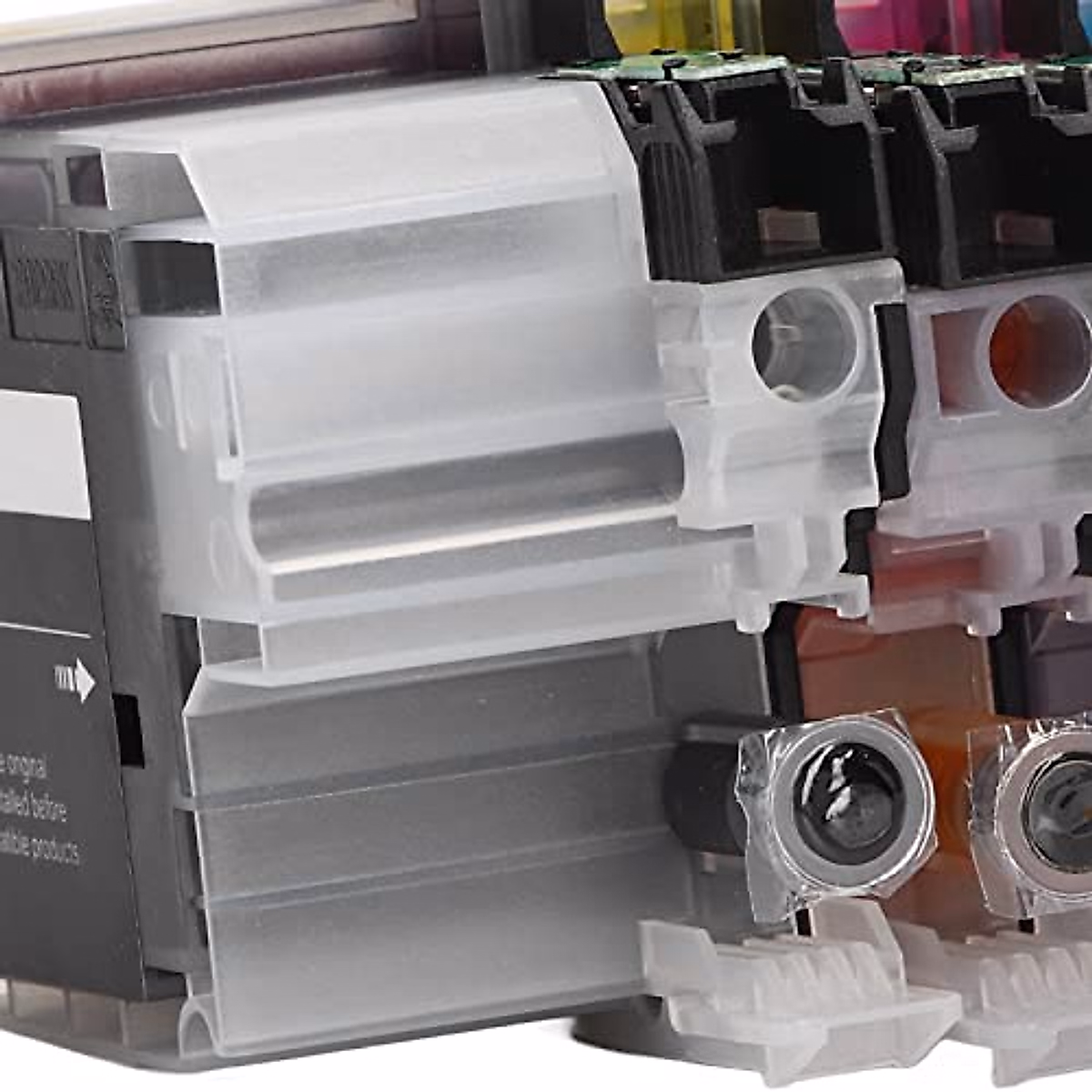 Fafeicy 4Pcs Ink Cartridge Inkjet Cartridge Printer BK C M Y Smoothly Output Clear Print Printing Cartridge with Ink for MFC J5830DW Printer