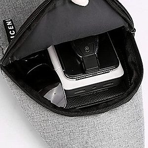 Man's Chest Bag Sling Backpack with Nylon One Shoulder Lightweight Bag for Friends Neighbors Colleagues Gray