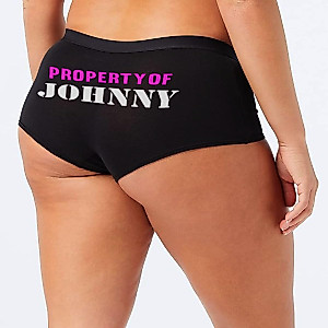 Naughty Custom Property of Daddy Panties – Flirty Premium Cotton Underwear – Sexy Gift Idea Black