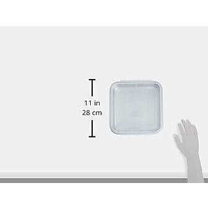 Nordic Ware Natural Aluminum Commercial Square Cake Pan with Lid, Exterior 9.88 x 9.88 Inches