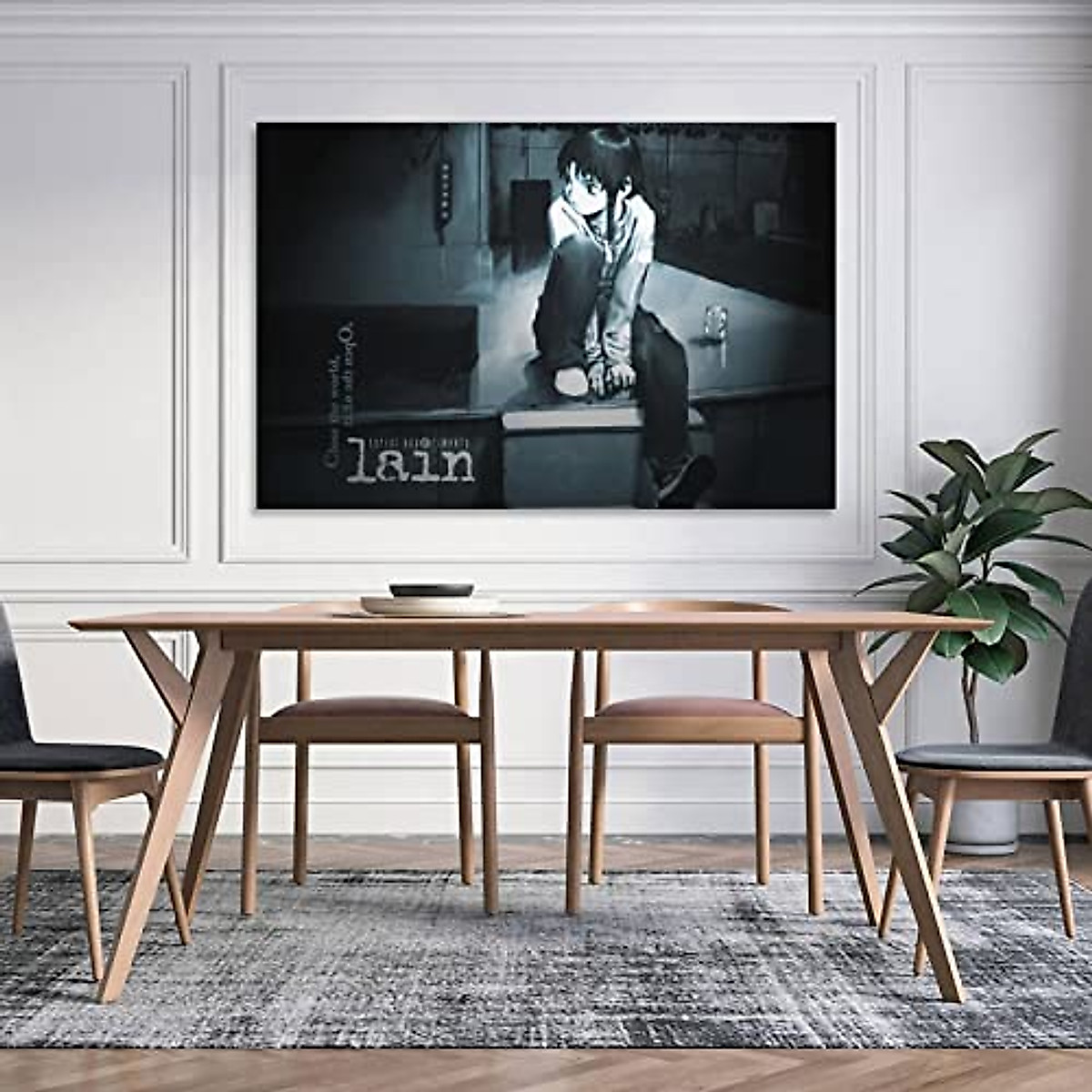 Anime Serial Experiments Lain Canvas Art Poster and Wall Art Picture Print Modern Family Bedroom Decor Posters Gifts 12x18inch(30x45cm)