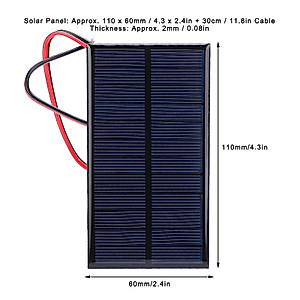 3pcs DC 6V 1W Solar Panel Cell Power Module Polycrystalline Silicon Solar Panel with 30cm Cable Charger Solar Power Bank External Battery Pack for Low Power Electrical,Solar Panel, Solar Panel,