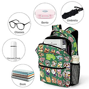 Rwillppycfei Unisex Adult Backpack Animal Cute Crossing Bag Durable Daypack Creative Casual Daypack Classical Basic Business Daypack