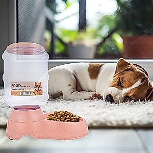 Ipetboom Automatic Gravity Dog Feeder Automatic Pet Feeder Food Dispenser: Dog Cat Dry Food Dispenser Dog Food Bowls Pet Feeding Container for Cats Dogs and Other Animals Dog Automatic Water Bottle