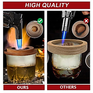 WONKYWARE Cocktail Smoker Kit with Torch Old Fashioned Drink Smoker kit with 6 Flavors Wood Chips for Bourbon Cocktail Smoker, Whiskey Smoker Infuser kit for Father, Husband, Friends (No Butane)