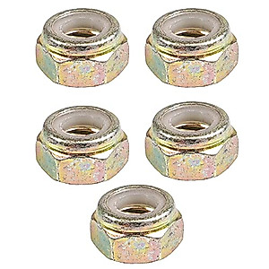 John Deere 14M7165 6MM Lock Nuts 5-Pack Z445 855M D100 E120 GT225 GX355 Lawn Mowers Garden Tractors
