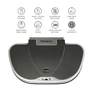Ninestars DZT-70-R3 Motion Sensor Trash Can, Extra Large, Silver