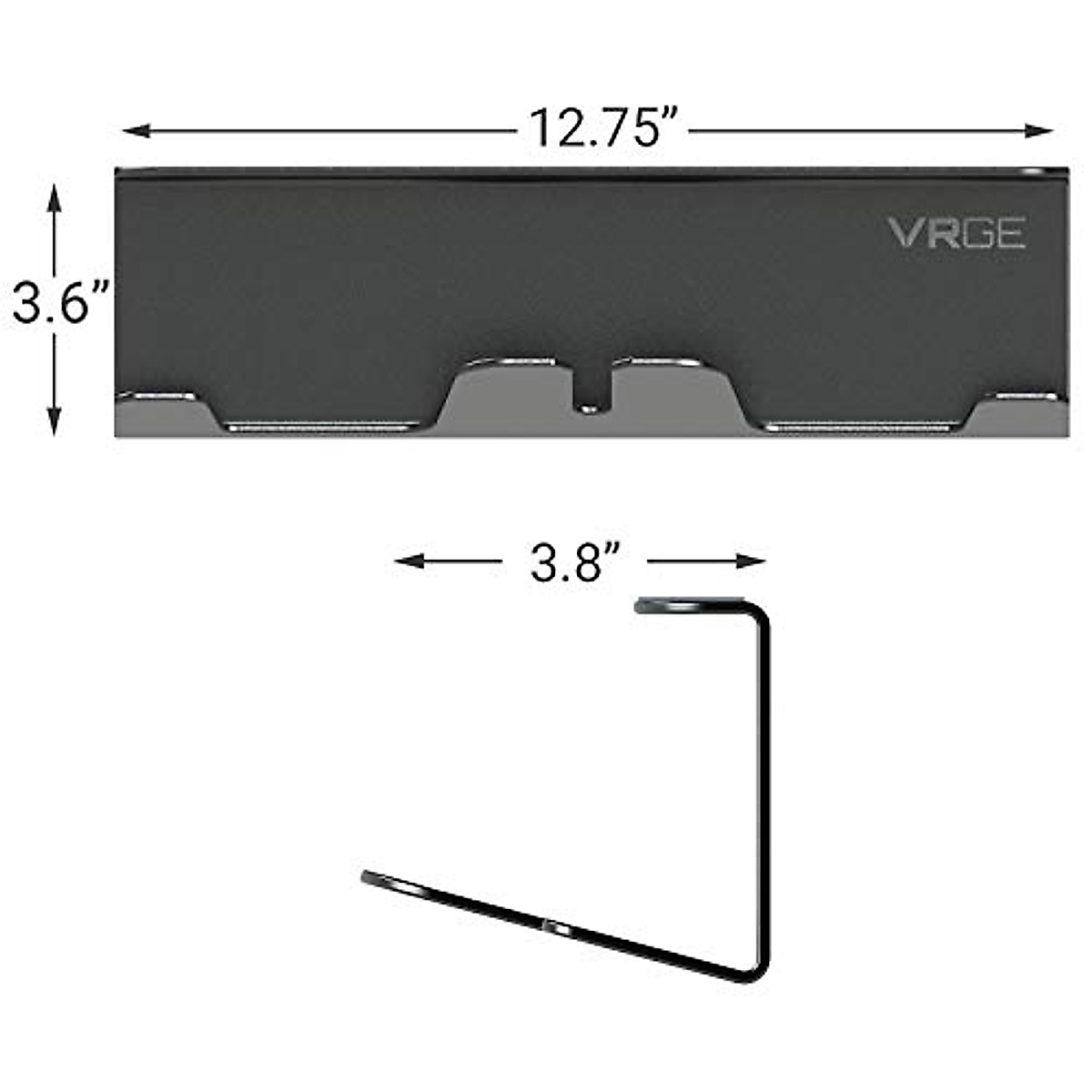 VRGE VR Stand Under Desk Storage Display Hook Organizer - Premium Metal - for Meta Oculus Rift S Quest 2, HTC Vive Pro, Sony Playstation PS5 VR2, Valve Index, Vive Cosmos and Mixed Reality Headsets