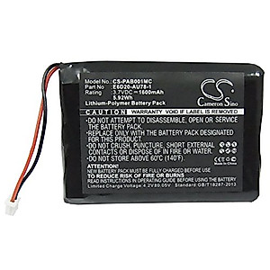 BWXY Compatible Replacement for Battery Panasonic E6D20-AU78-1 Arbitator Body Worn Mics 1600mAh