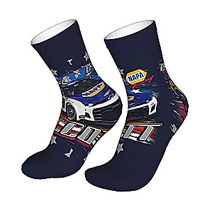 ASFRSH Chase Elliott 9 Unisex Socks Classic Outdoor Sports Running Sock Warm Soft Ventilating Comfort Cool Wicking
