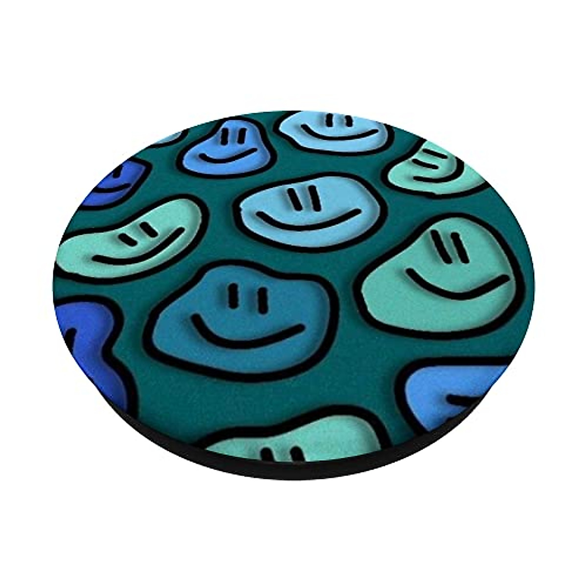 pastel aesthetic trippy liquid swirl dripping smile face PopSockets Swappable PopGrip