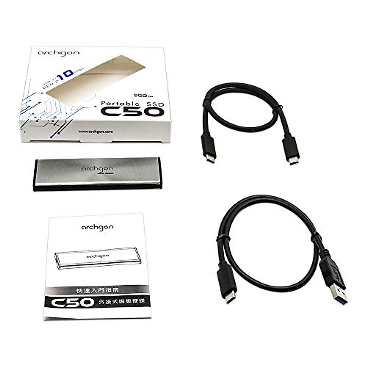 archgon External SSD USB 3.1 Gen.2 Portable Solid State Drive Model C503K (960GB, C503K)