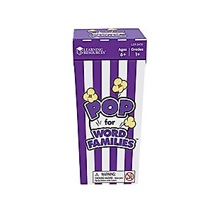 Learning Resources POP for Word Families Game, Word Families, Vocabulary and Rhyming, For 2-4 players, Ages 6+