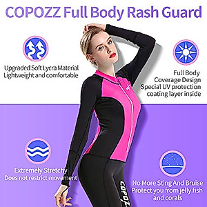 COPOZZ Diving Skin, Men Women Youth Thin Wetsuit Rash Guard- Full Body UV Protection - for Diving Snorkeling Surfing Spearfishing Sport Skin