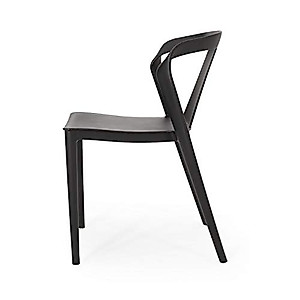 Christopher Knight Home Ianthe Outdoor Dining Chair (Set of 2), Black