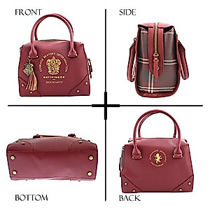 Harry Potter Purse Designer Handbag Hogwarts Houses Womens Top Handle Shoulder Satchel Bag Gryffindor One Size