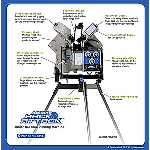 Junior Hack Attack Softball Pitching Machine by Sports Attack, grey, black