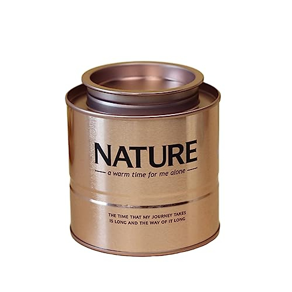 Hiborth Coffee Canister, Cylinder Sealed Storage Jar Good Sealing Moisture-Proof Tea Caddy Food Storage Can Mini Metal Container for Kitchen Home Kitchen Storage Rose Gold