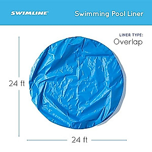 Swimline 24-Feet Round Blue Overlap Liner Standard Gauge