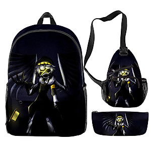 Homruis Murder Drones Backpack Casual Cartoon Backpack Set for Outdoor Travel