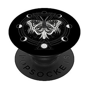 Moon Phases Moth - Blackcraft Clothing Gift PopSockets Grip and Stand for Phones and Tablets