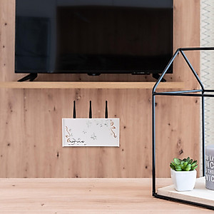 DOITOOL Router Holder Wall Mount WiFi Router Modem Cable Power Plug Wire Storage Boxes Cord Management Container for Home Living WiFi