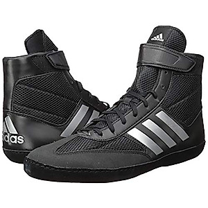 adidas Performance Men's Combat Speed.5 Wrestling Shoe, Black/Silver Metallic/Black, 10