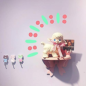 MHBY Decorative Wall Shelf. Lovely Pink Bowknot Bedroom Shelf Wall-Mounted Cosmetic Wooden Storage Rack Girl Heart Room Decorative Wall Shelf | Bathroom Shelf.