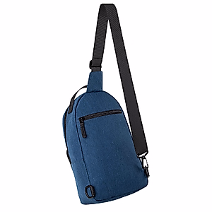 WATERFLY Women's Crossbody Mini Bags: Small Sling backpack with Zipper Pocket Adjustable Strap (Blue)