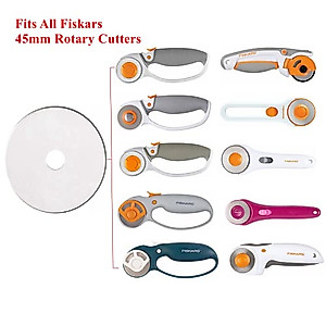 45mm Rotary Cutter Replacement Blades Compatible with Fiskars ,OLFA,DAFA,Dremel,Decorative Rotary Blades for Quilting,Scrapbooking,Leather,Vinyl etc 11