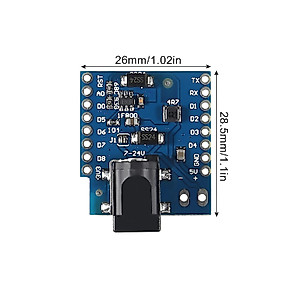Alinan 8pcs 7-24V DC Power Shield V1.1.0 for WEMOS D1 Mini Development Board DC Power Supply Screen Module