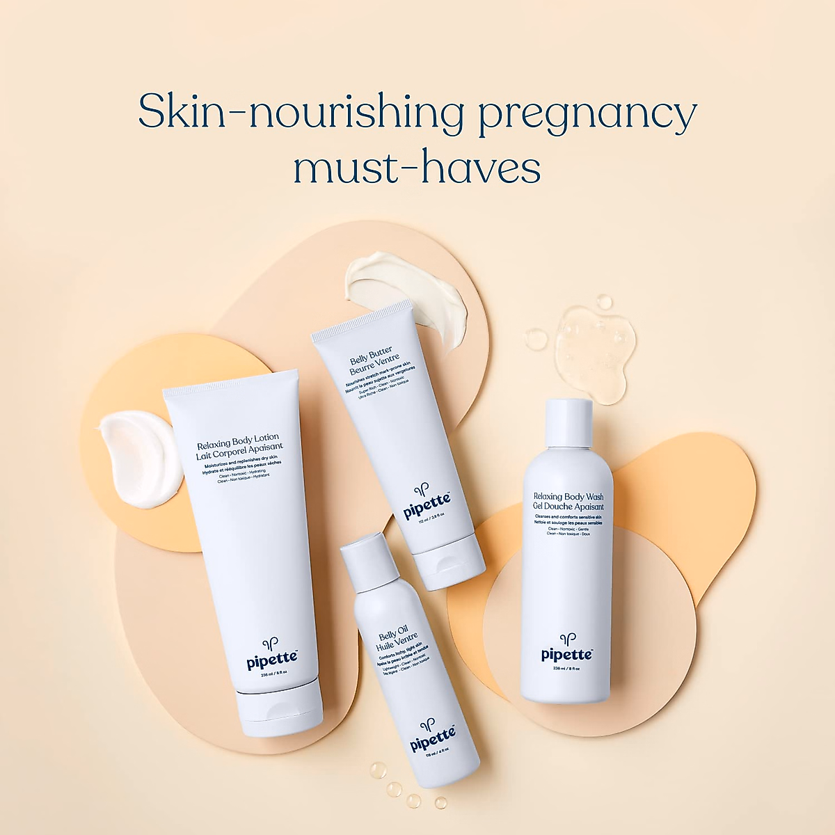 Pipette Relaxing Body Lotion - Plant-derived Moisturizing Squalane, Aromatherapeutic Citrus & Geranium, Ideal Pregnant Mom Gifts or Pregnancy Must Haves, 8 fl oz