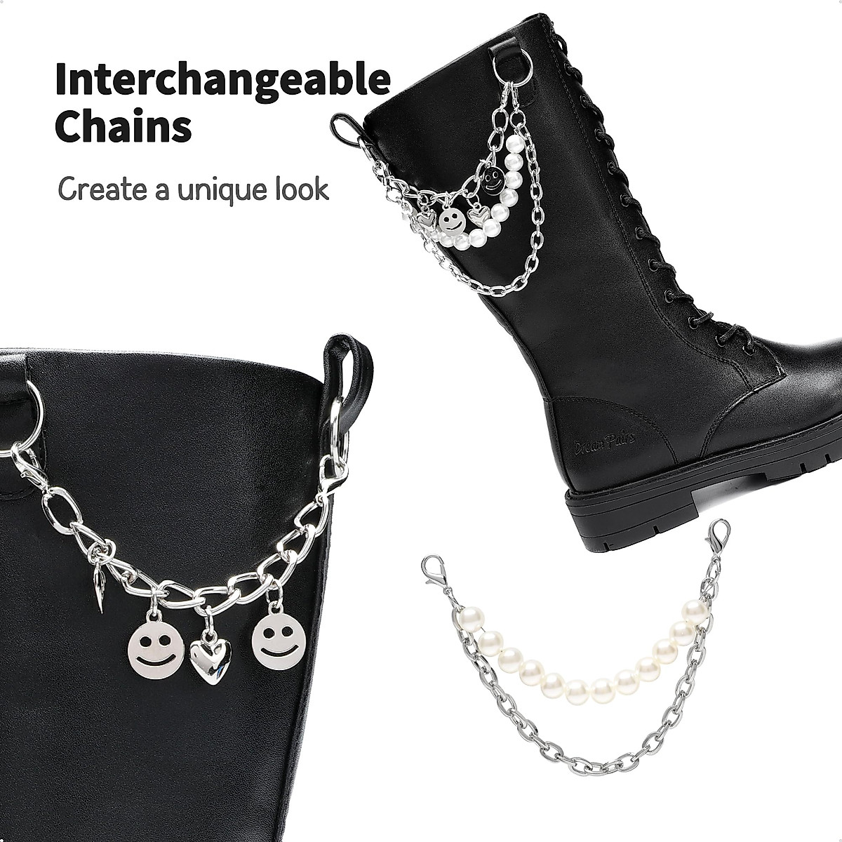 DREAM PAIRS Girls Riding Boots Knee High Side Zipper Mid Calf Shoes SDBO2216K Black-1 Size 5 Big Kid