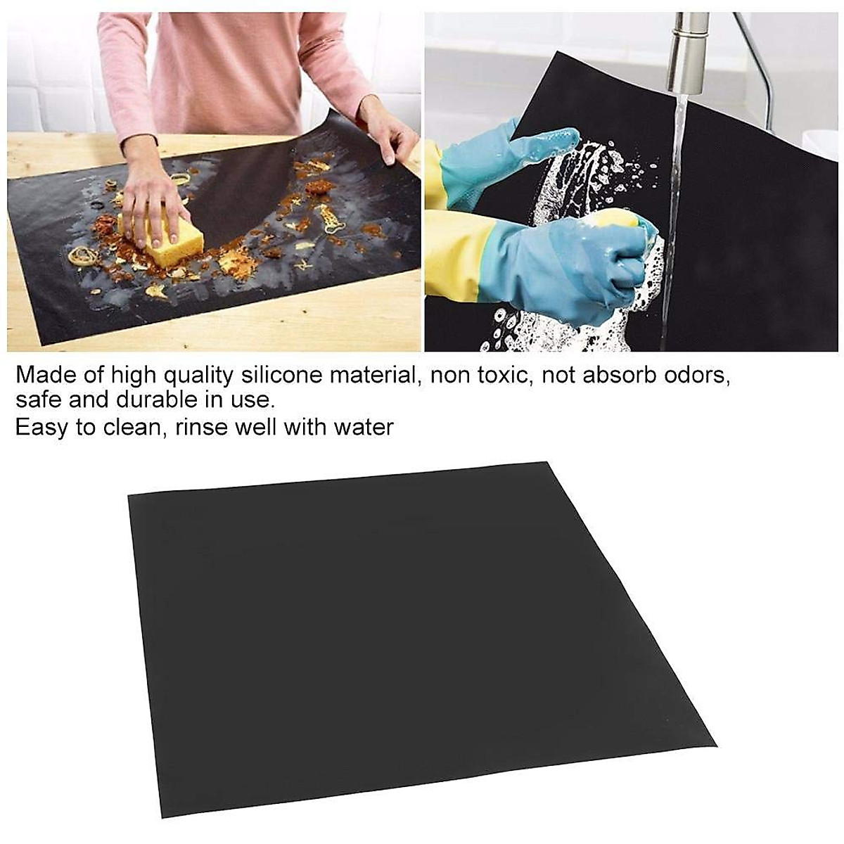 banapo Non-Toxic Non-Slip mat, Heat Resistant mat, for Microwave Oven for air Fryer(Square)