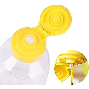 Bekith 16 Pack Empty Plastic Honey Bottles, 6.6oz Plastic Honey Jars with Flip-top Caps, Squeeze Honey Bottle Container for Storing and Dispensing