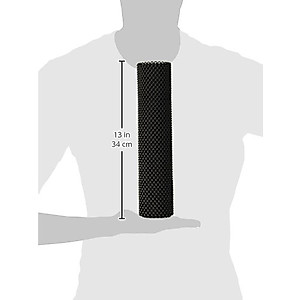Con-Tact Brand Grip Premium Solid Shelf, Thick and Non-Adhesive Drawer Liner Multi-Purpose and Easy to Use, 18" x 4' (Pack of 1 Roll), Black