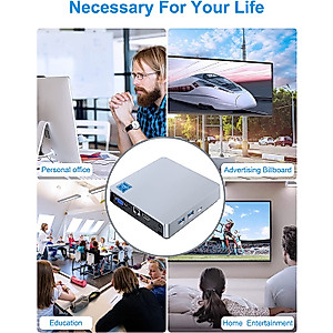 Fanless Mini PC Intel Atom Z8350 Processor,Mini Desktop PC Windows 10 Pro,8GB LDDR3 128GB EMMC,Mini Computer Support Dual Display/4K HD/2.4G+5G Dual-Band WiFi for Business Home Theater
