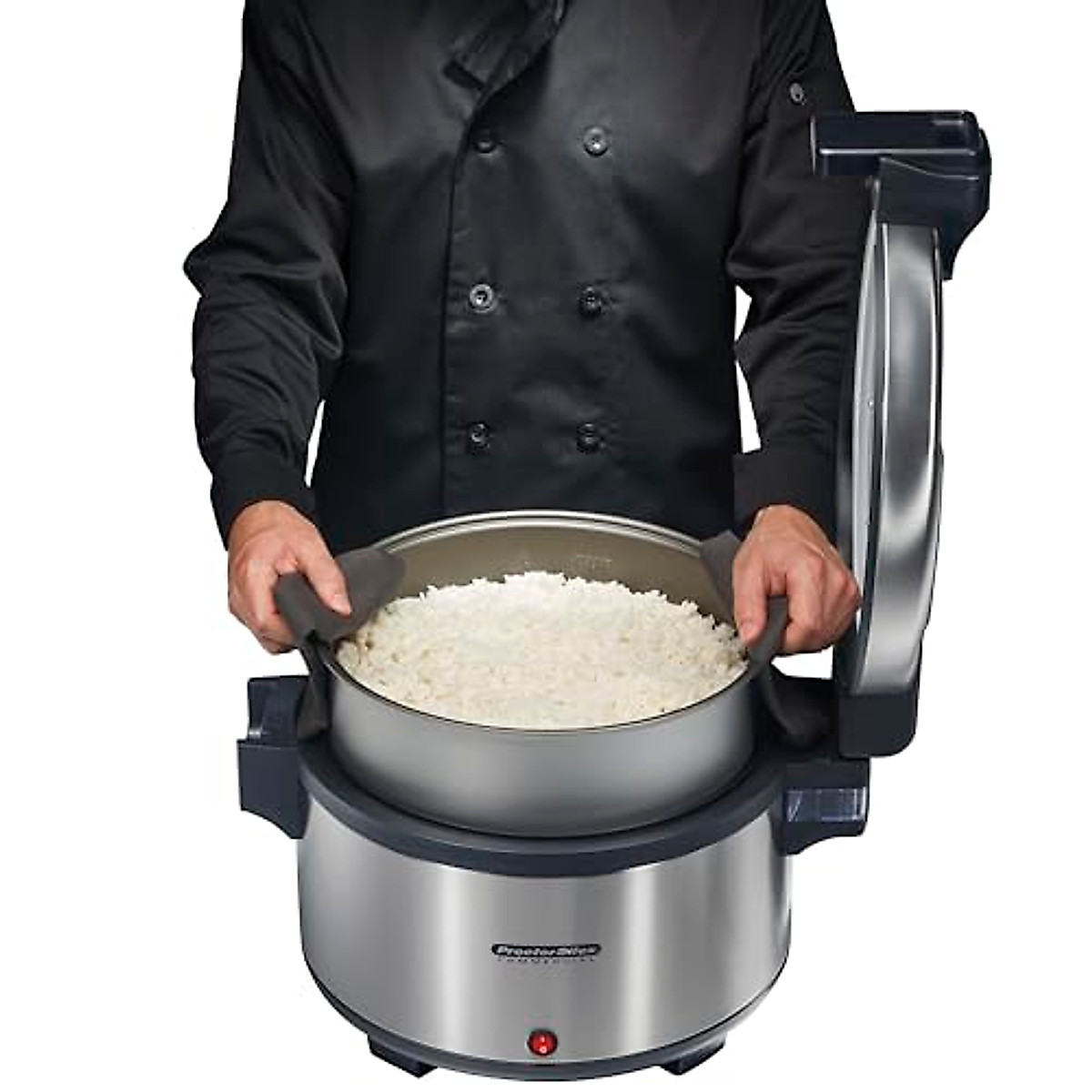 Proctor Silex Commercial 60 Cup / 14 Liter Rice Warmer, Double-Wall Insulated, Heated Hinged Lid, Nonstick Pot, Maintain Food Safe Temperatures Up to 12 Hours, Conforms to NSF, 37580