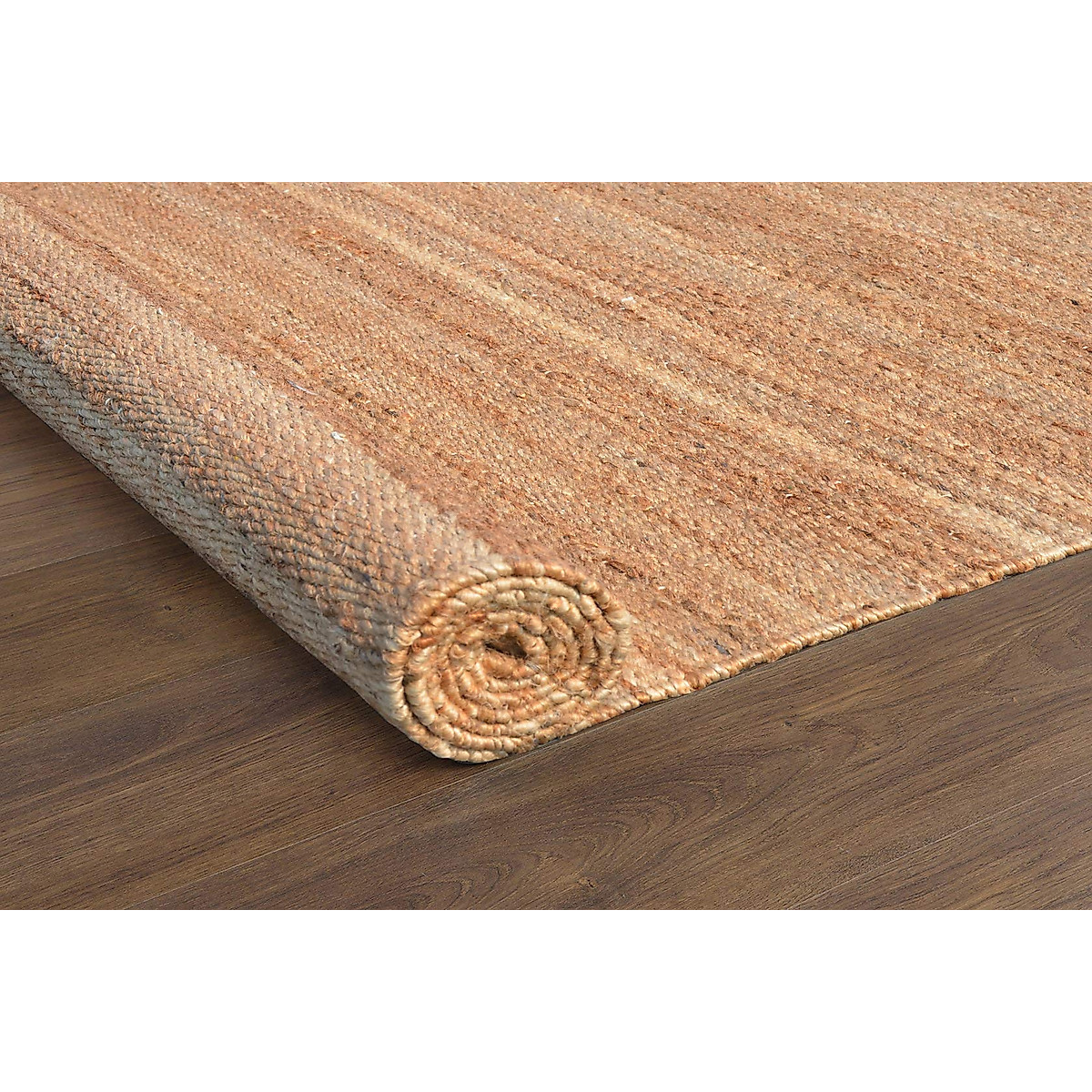 Antep Rugs Natural 5x7 Indoor Hand Woven Fiber Jute Area Rug (Natural, 5' x 7'6")