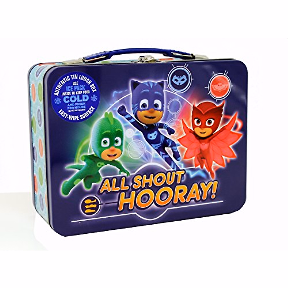 The Tin Box Company 604707-DS Pj Masks Classic Lunchbox, Blue,Large