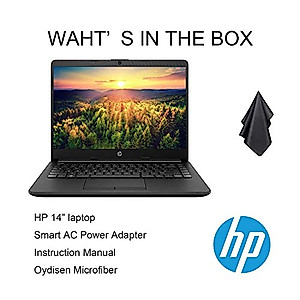 Newest HP 14 inch HD Laptop Newest for Business or Student, AMD Athlon Silver 3050U (Beat i5-7200U), 16GB DDR4 RAM, 512GB SSD, WiFi, Bluetooth, HDMI, Windows 10