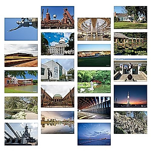 Dear Mapper Vintage United States Alabama Landscape Postcards Pack 20pc/Set Postcards from Around the World Greeting Cards for Business World Travel Postcard for Mailing Decor Gift
